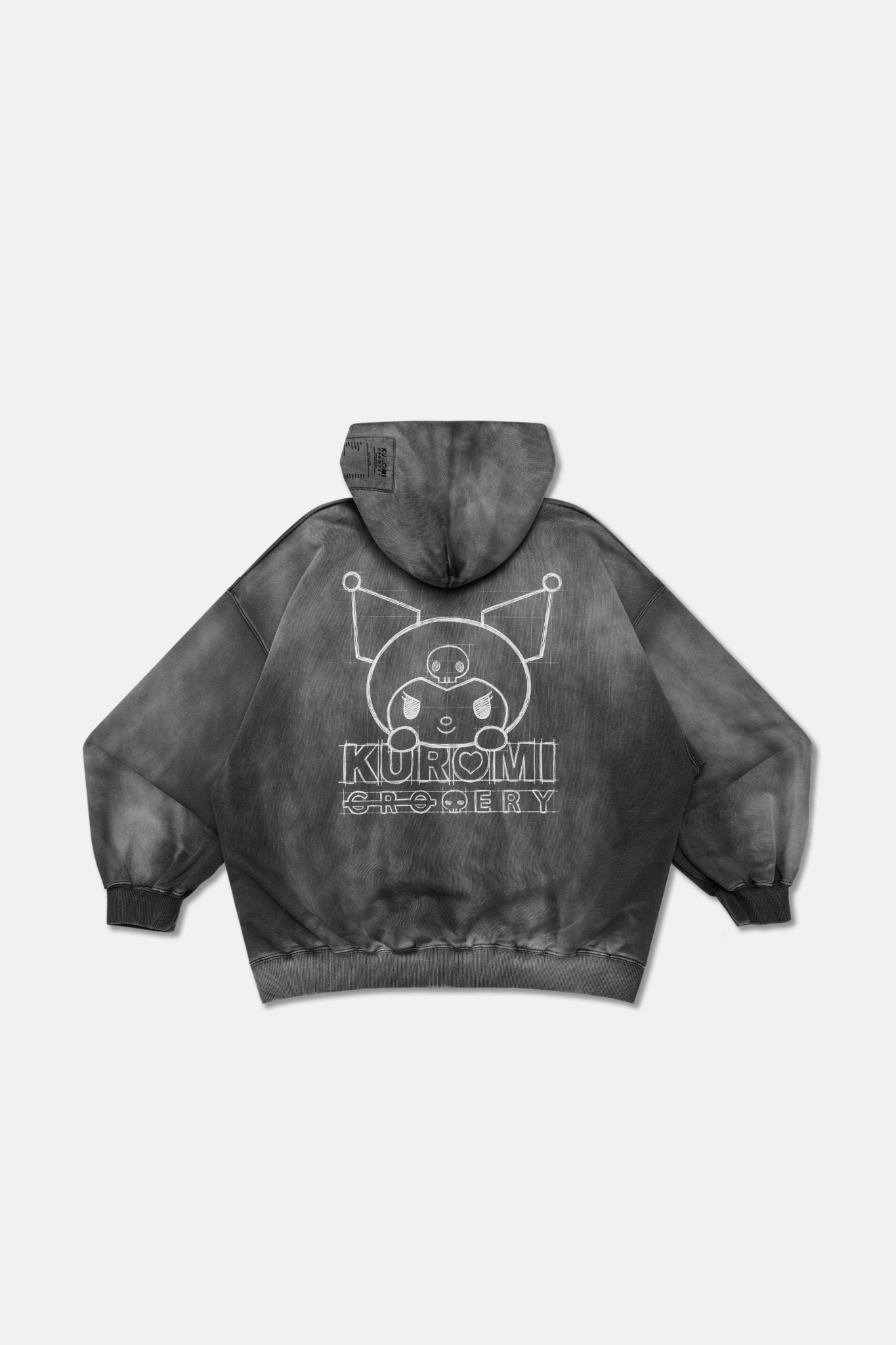 GROCERY | KUROMI SKETCH KUROMI WASHED GRAPHIC HOODIE/ WASHED BLACK ...