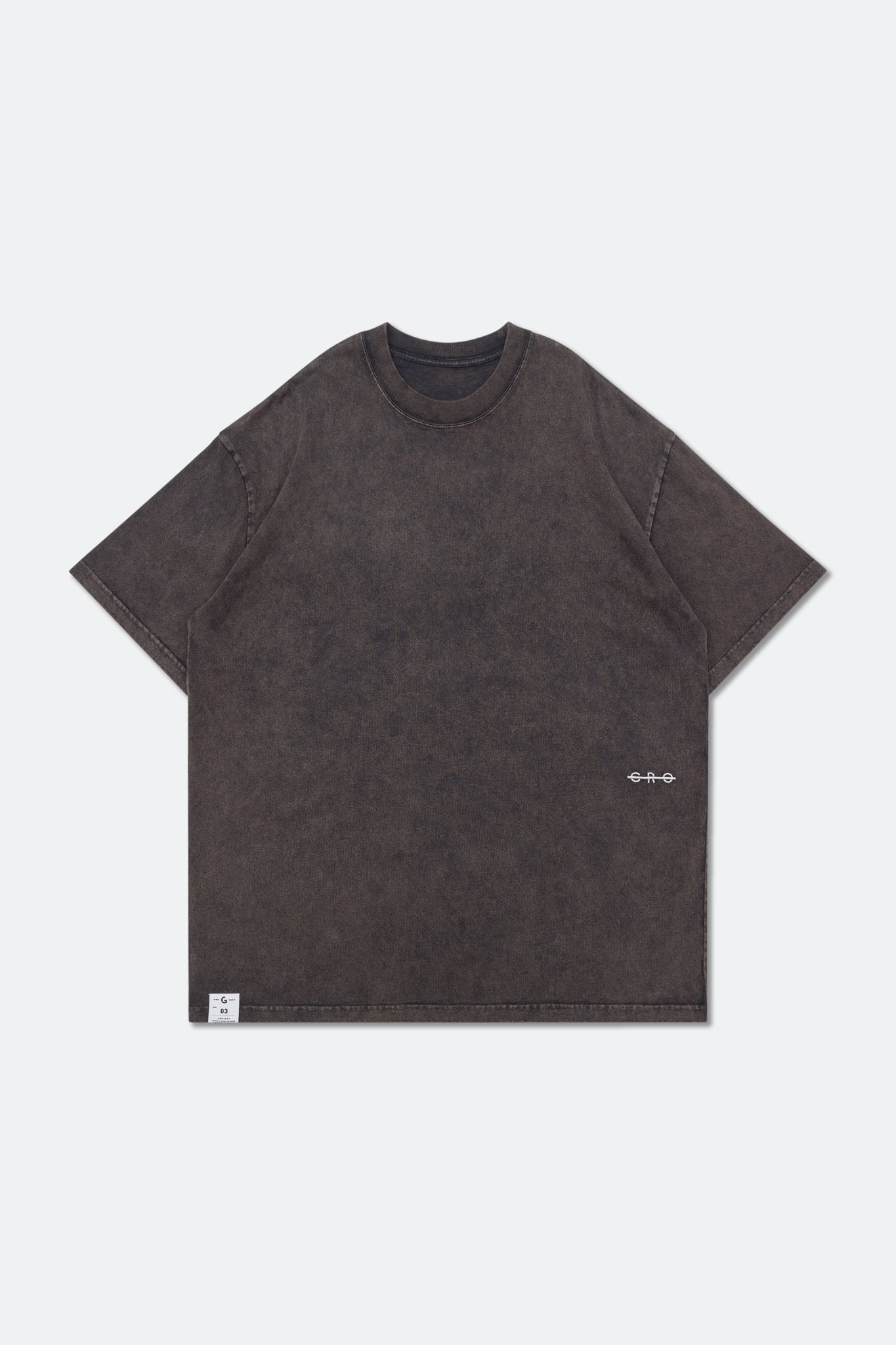 GROCERY TE-058 SNOW WASHED SMALL LOGO TEE/ WASHED CHARCOAL - GROGROCERY